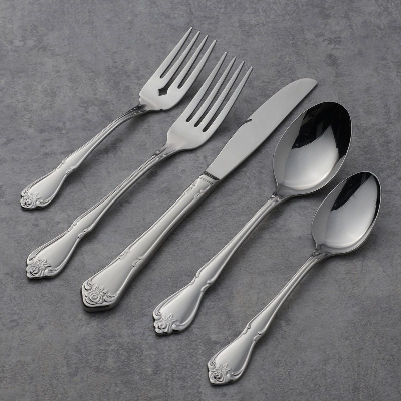 Oneida True Rose 45 Piece Everyday Flatware Set & Reviews | Wayfair